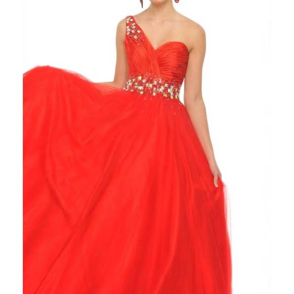 Precious Formals | Dresses | New Precious Formals Jeweled One Shoulder ...